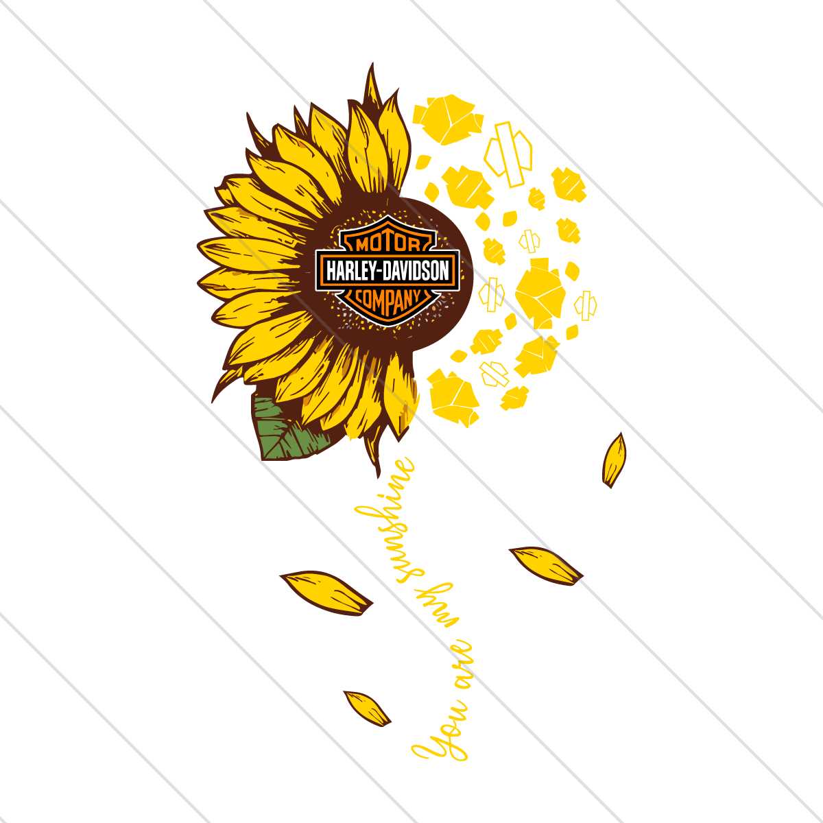 Harley Davidson Motor Company Sunflower SVG File Digital | Inspire Uplift
