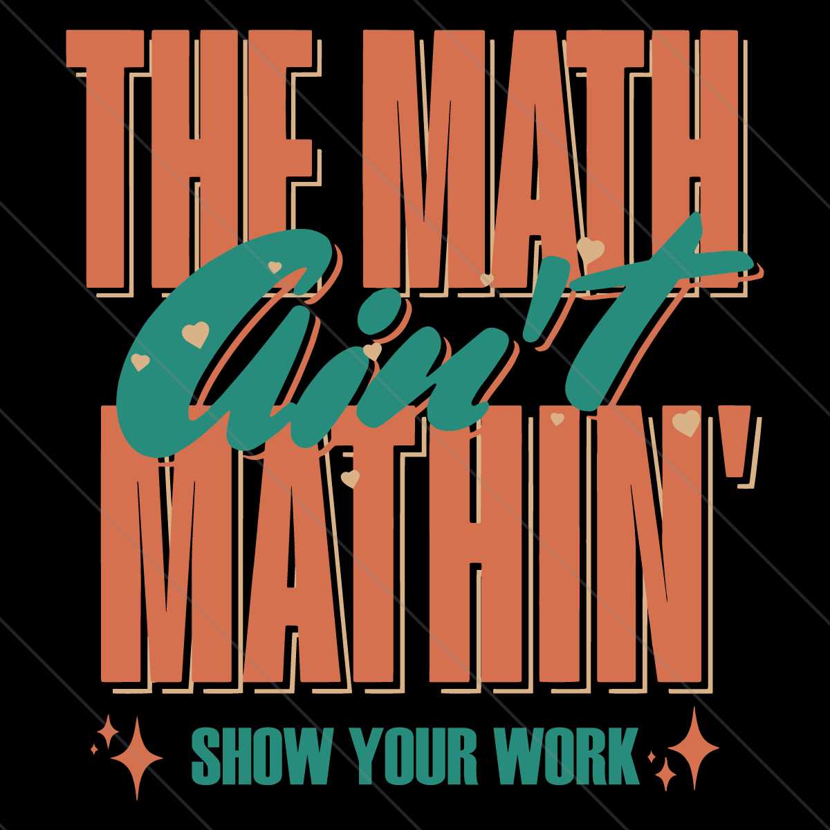 The Math Aint Mathin Show Your Work SVG File Digital - Inspire Uplift