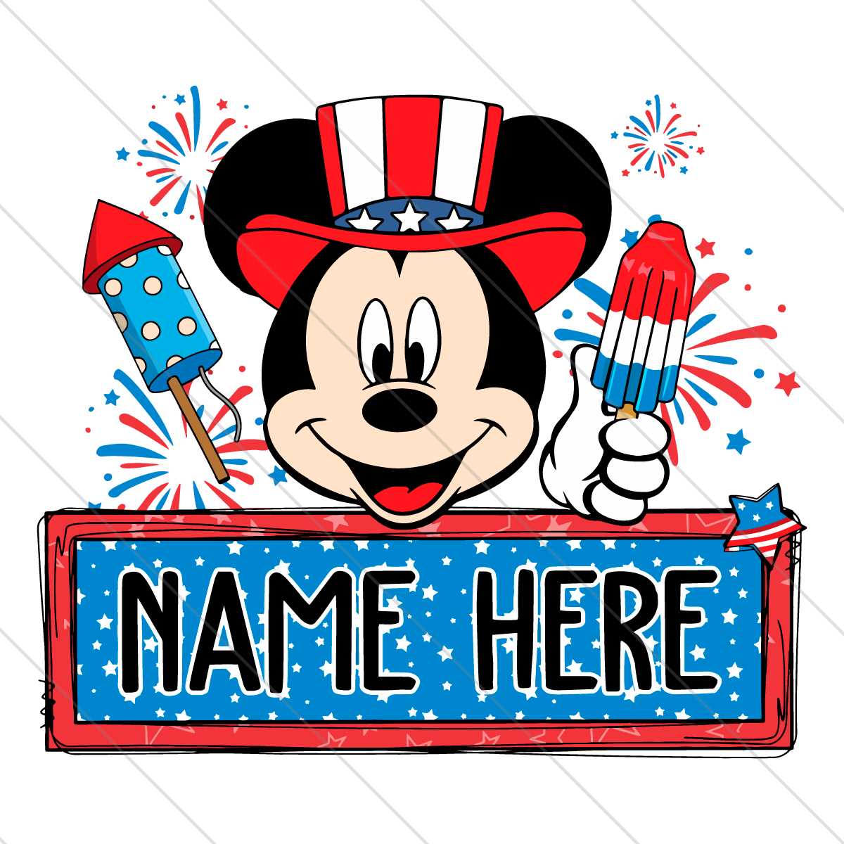 Custom Mickey Mouse Happy 4th Of July SVG File Digital | Inspire Uplift