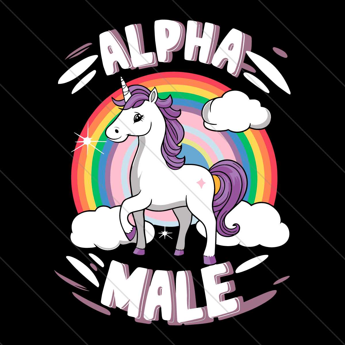 Strong Man Alpha Male Meme Unicorn SVG File Digital | Inspire Uplift