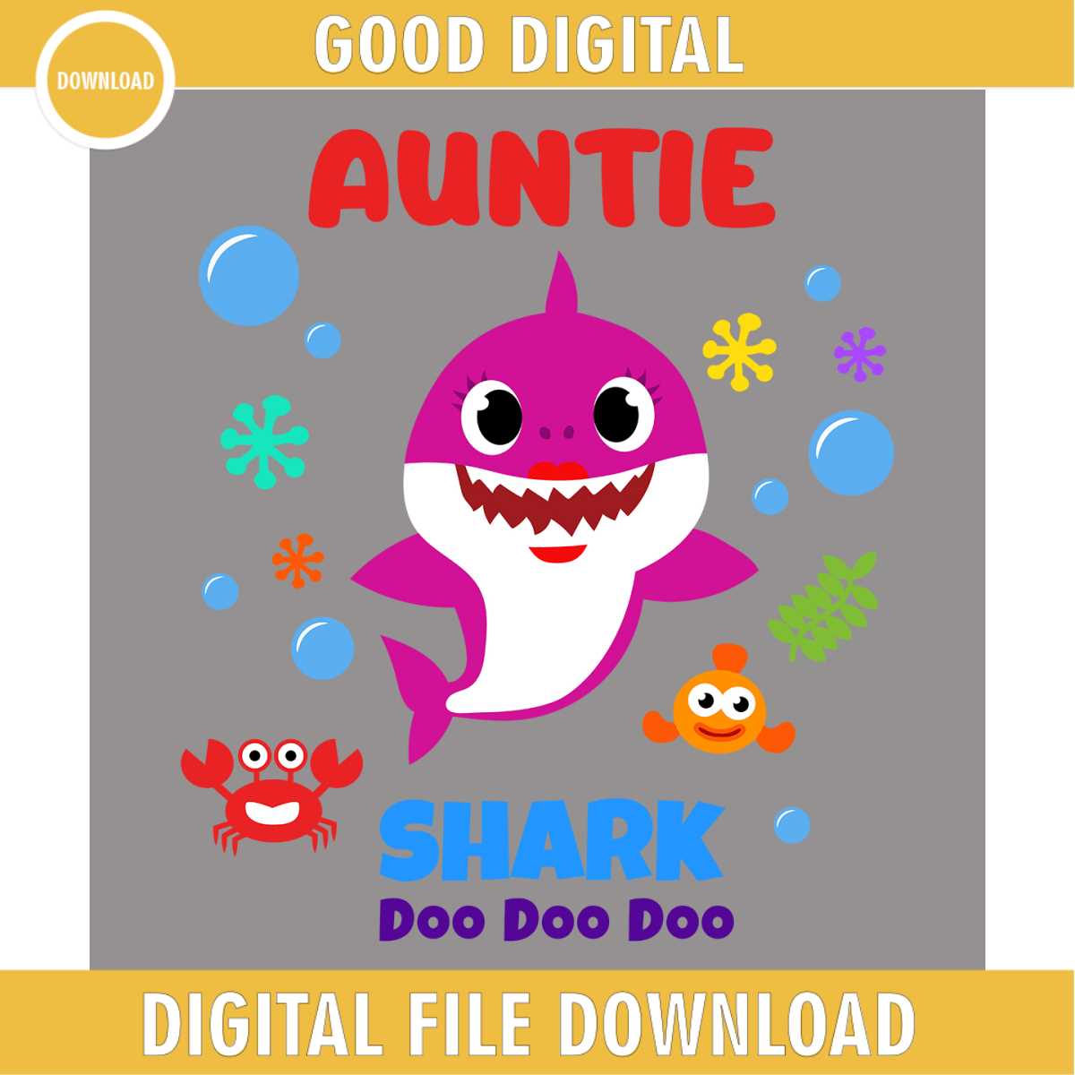 Auntie Baby Shark Doo Doo SVG | Inspire Uplift