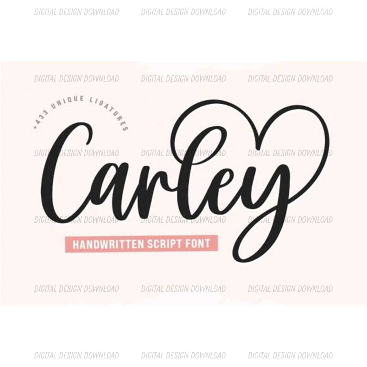 Script Font, Font with Hearts, Cursive Font, Font with Tails | Inspire Uplift