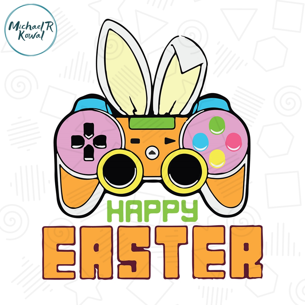 Happy Easter Game Day Bunny PNG | Inspire Uplift