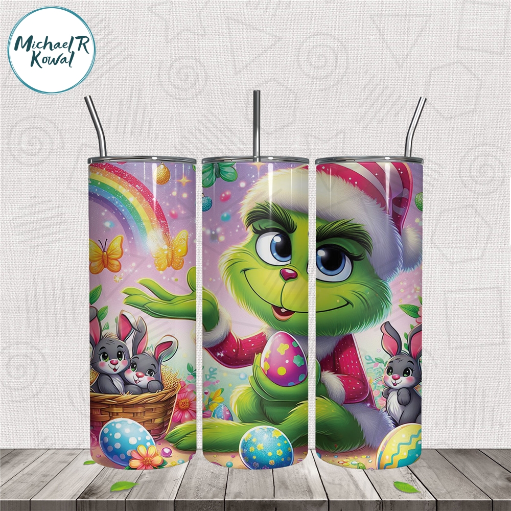 Santa Grinch Easter Bunny Tumbler Wrap PNG | Inspire Uplift