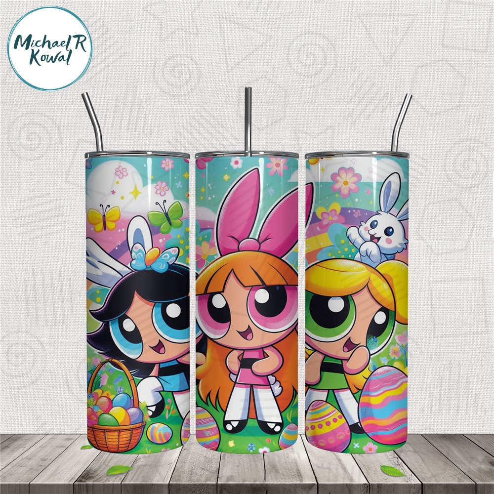 The Powerpuff Girls Happy Easter Tumbler Wrap Png Inspire Uplift