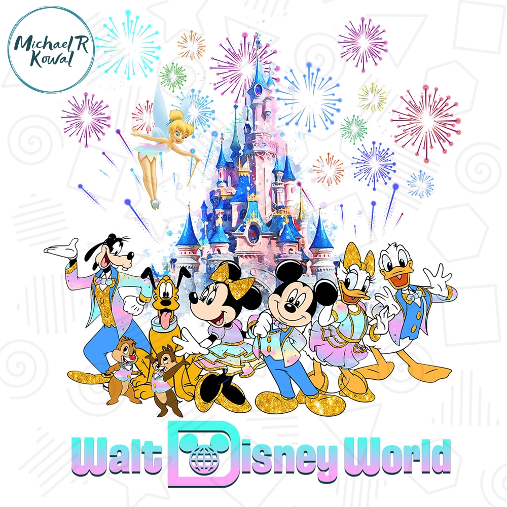 Walt Disney World Magic Kingdom Watercolor PNG | Inspire Uplift