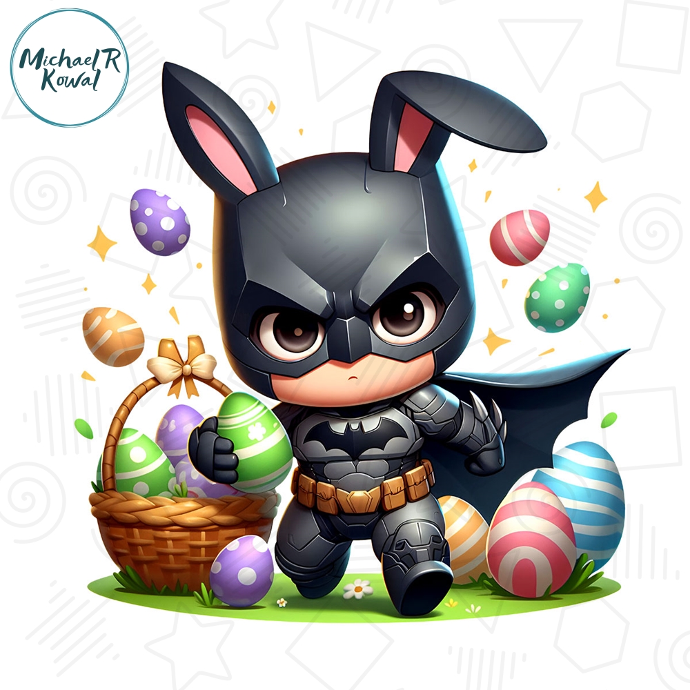 Cute Batman Bunny Easter Egg Png | Inspire Uplift