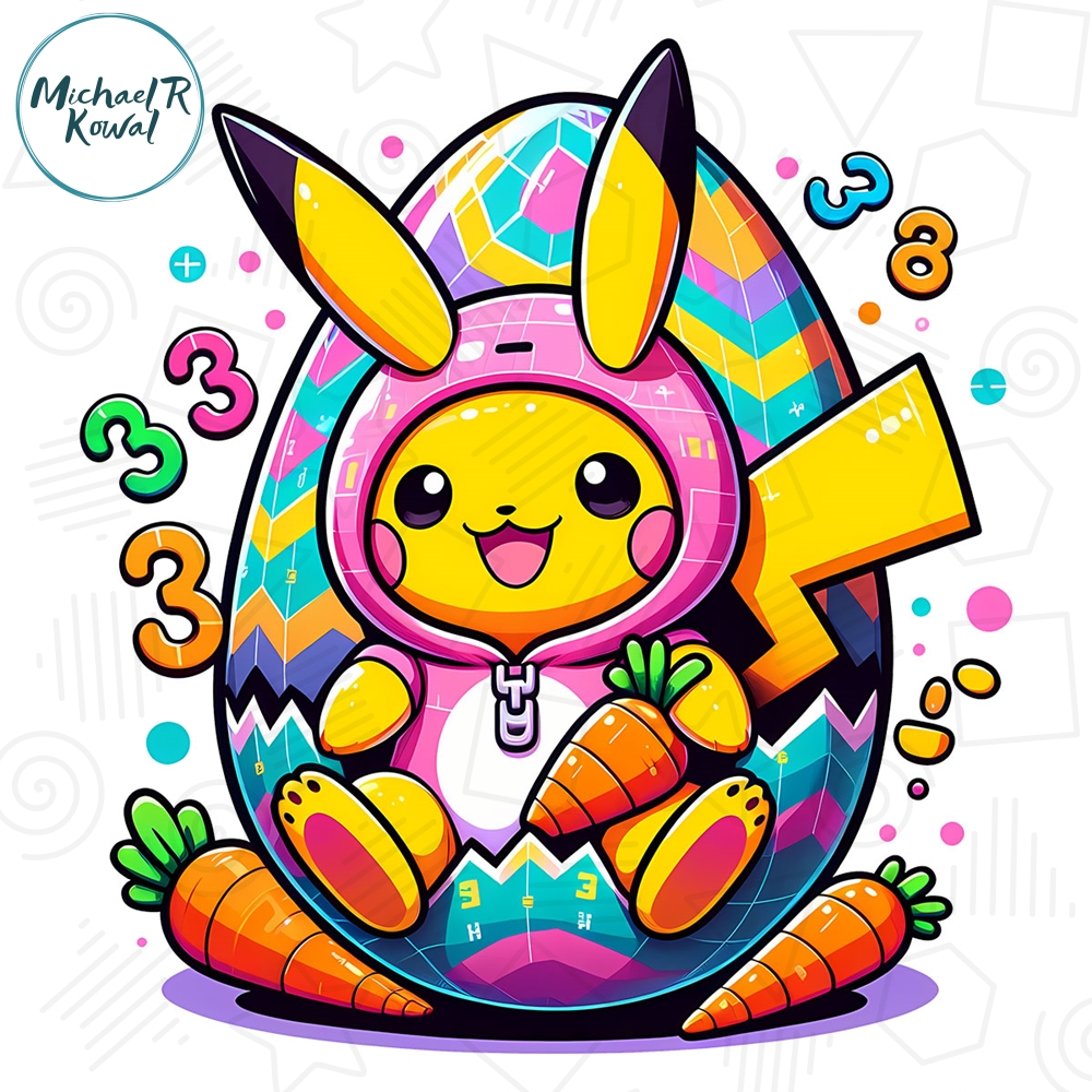 Pikachu Easter Egg Digital Download File | Inspire Uplift