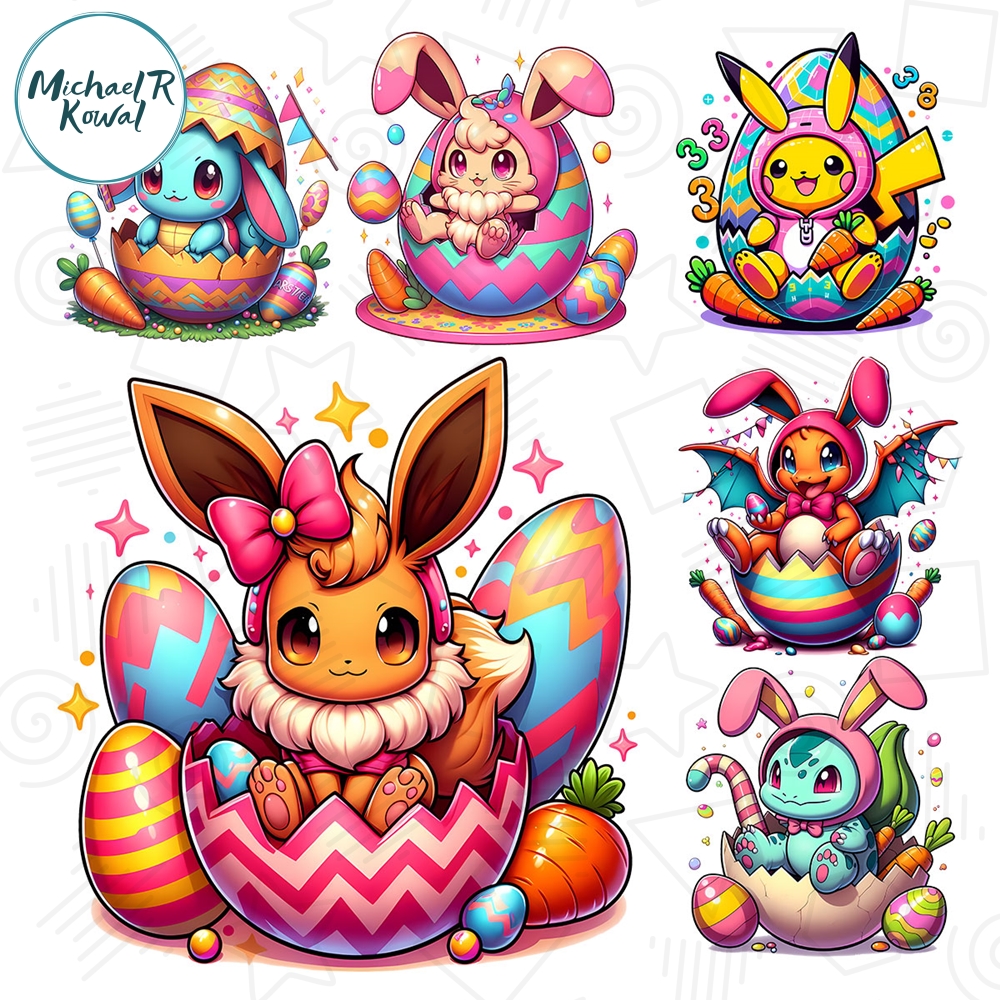 Funny Easter Anime Character Png Bundle | Inspire Uplift