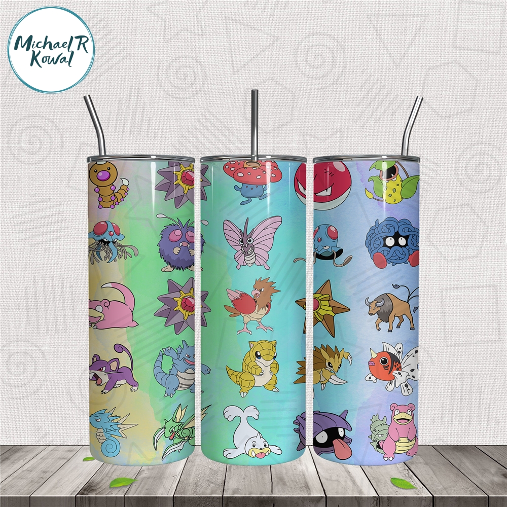 Pokemon Tumbler Sublimation 20oz Wrap Png | Inspire Uplift