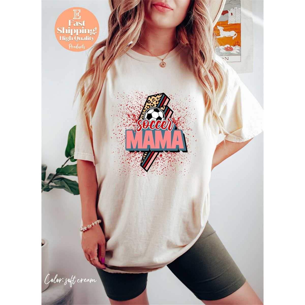 Soccer Shirt Leopard Mom Shirt Soccer Shirt Women Mama Soft | Inspire ...
