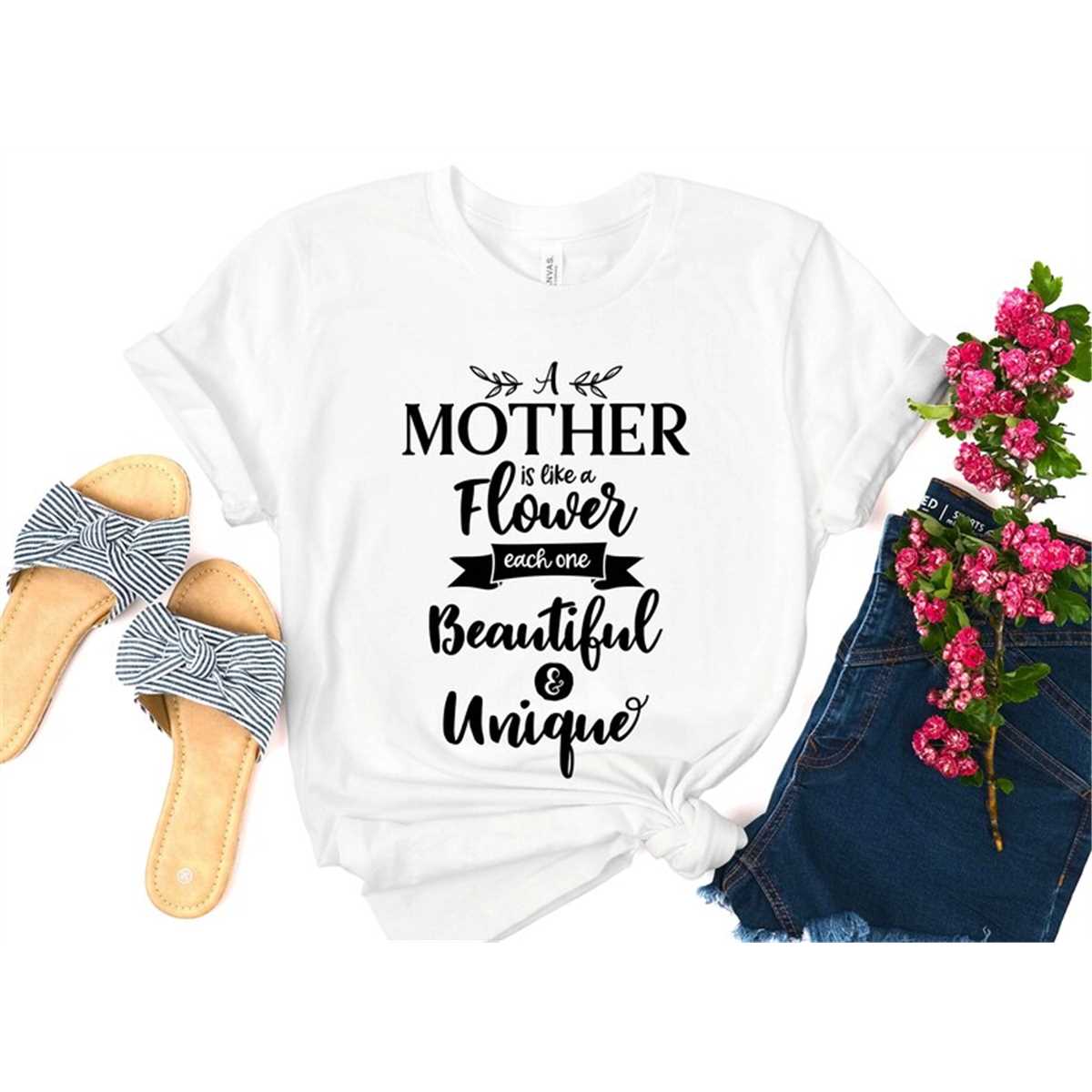 Mother Is Like A Flower Each One Beautiful Unique T Shirt | Inspire Uplift