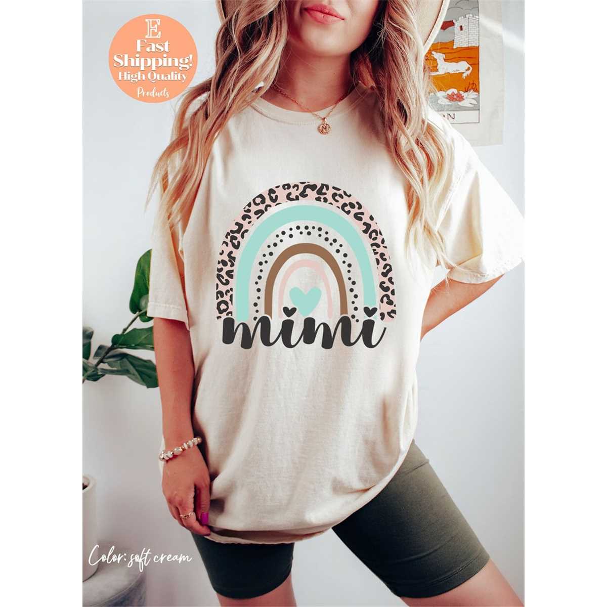 Leopard Rainbow Mimi Shirt Mimi Rainbow Shirt Mimi Life Soft | Inspire ...