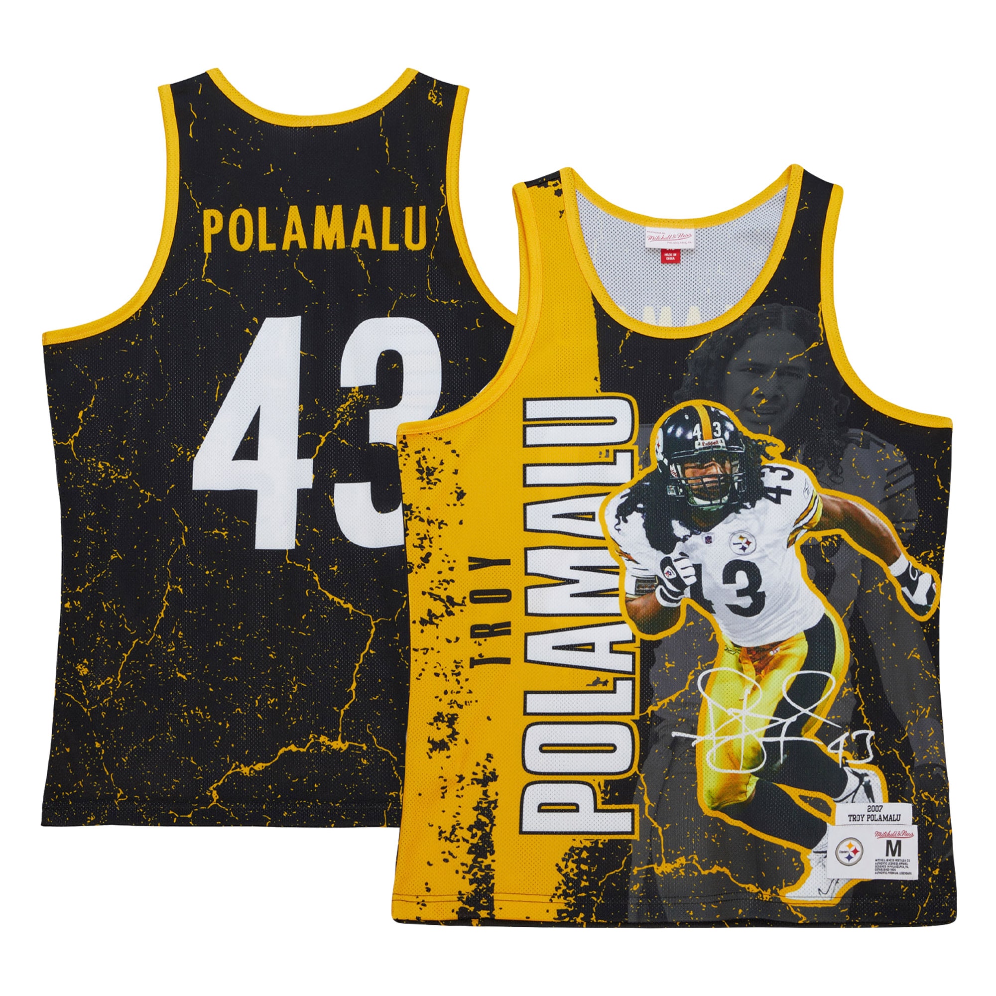 Mens Pittsburgh Steelers Troy Polamalu Mitchell Ness Black | Inspire Uplift