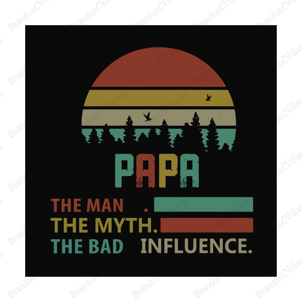 Papa the man the myth the bad influence,fathers day svg, fat | Inspire ...