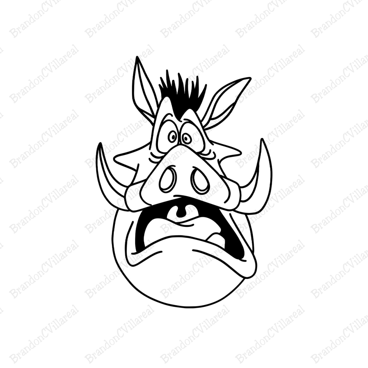 Pumbaa Face SVG, Pumbaa SVG, The Lion King SVG, Disney SVG, - Inspire ...