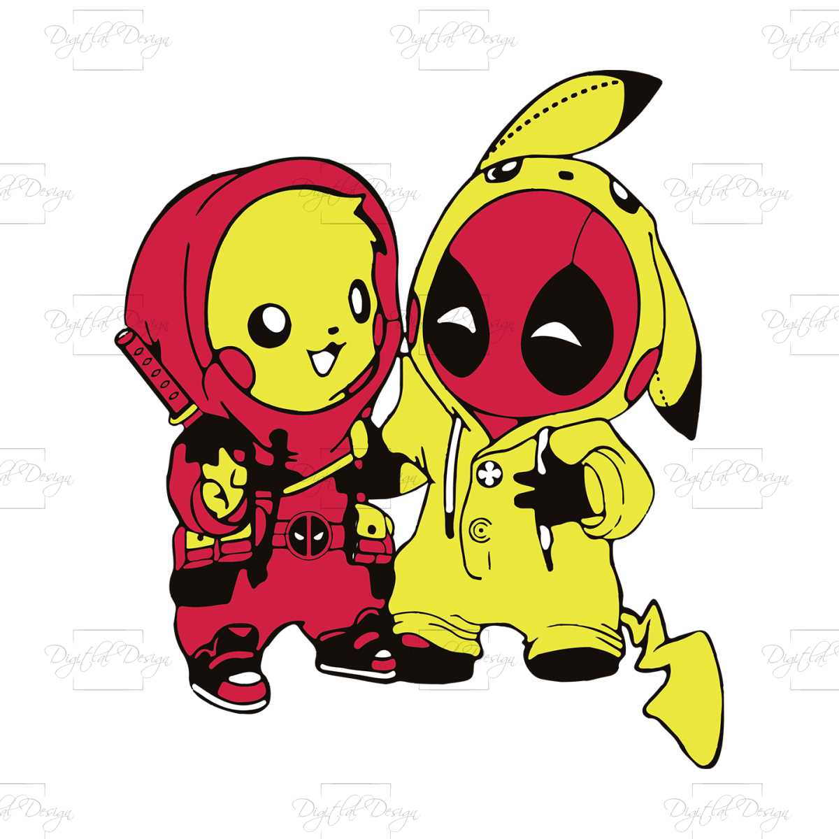 Pikachu And Deadpool Svg,Trending Svg,Pokemon,Pikachu Svg, D | Inspire ...