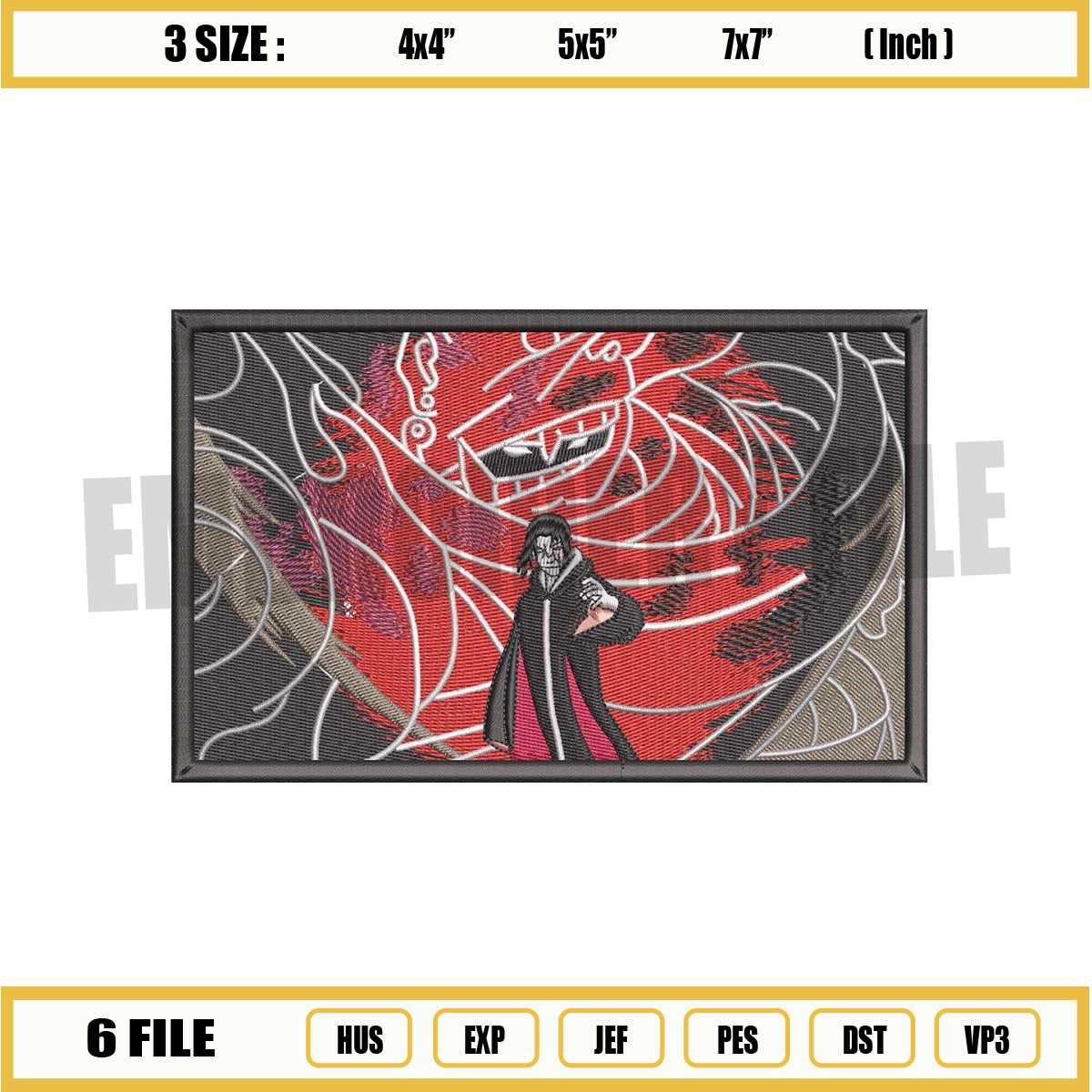 Itachi Sharingan Anime Embroidery Design png - Inspire Uplift