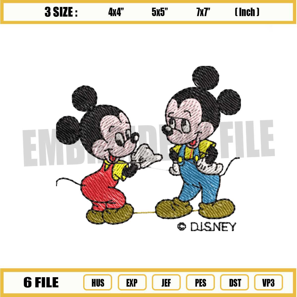 Disney Mickey Mouse Brother Embroidery | Inspire Uplift