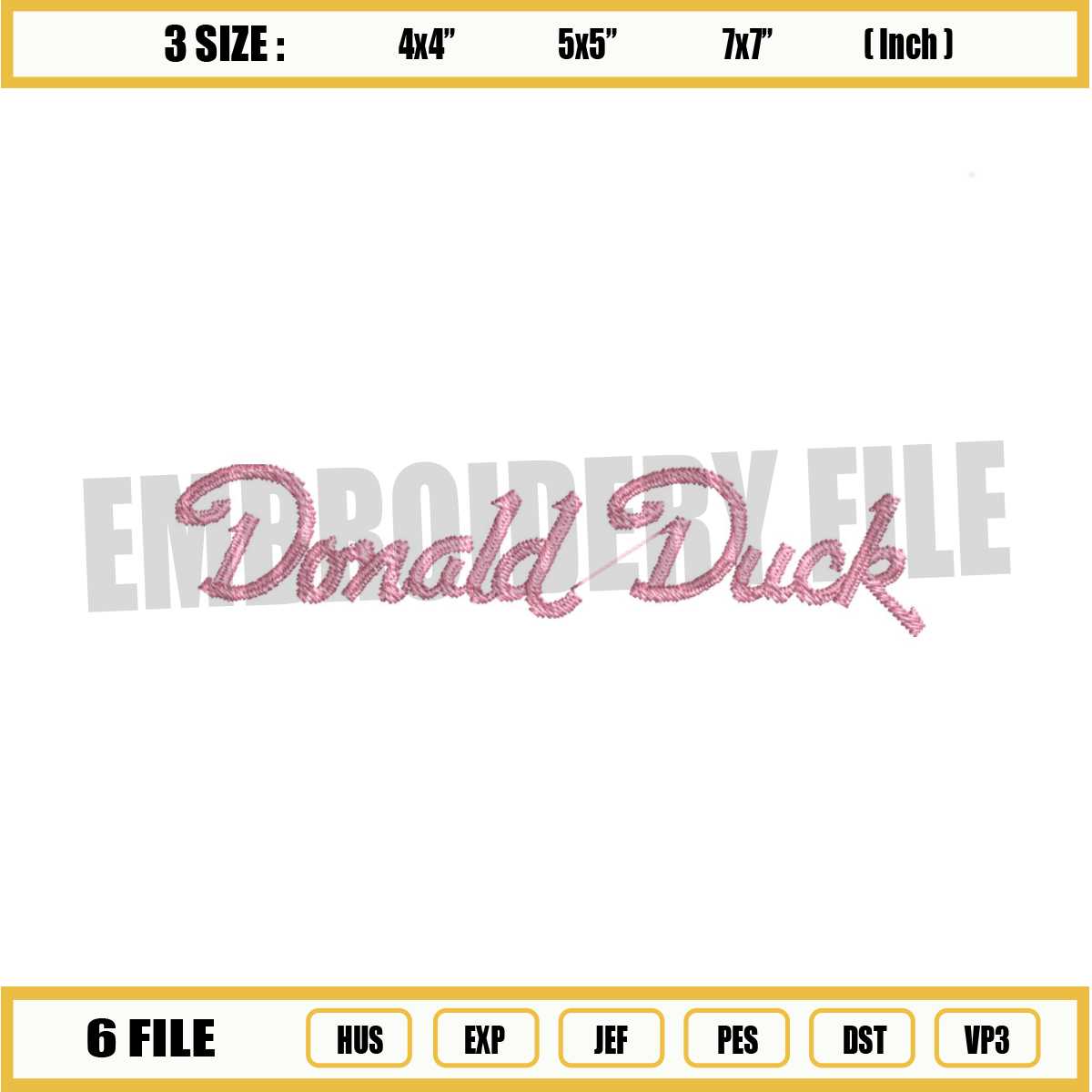 Donal Duck Logo Embroidery Design Png | Inspire Uplift