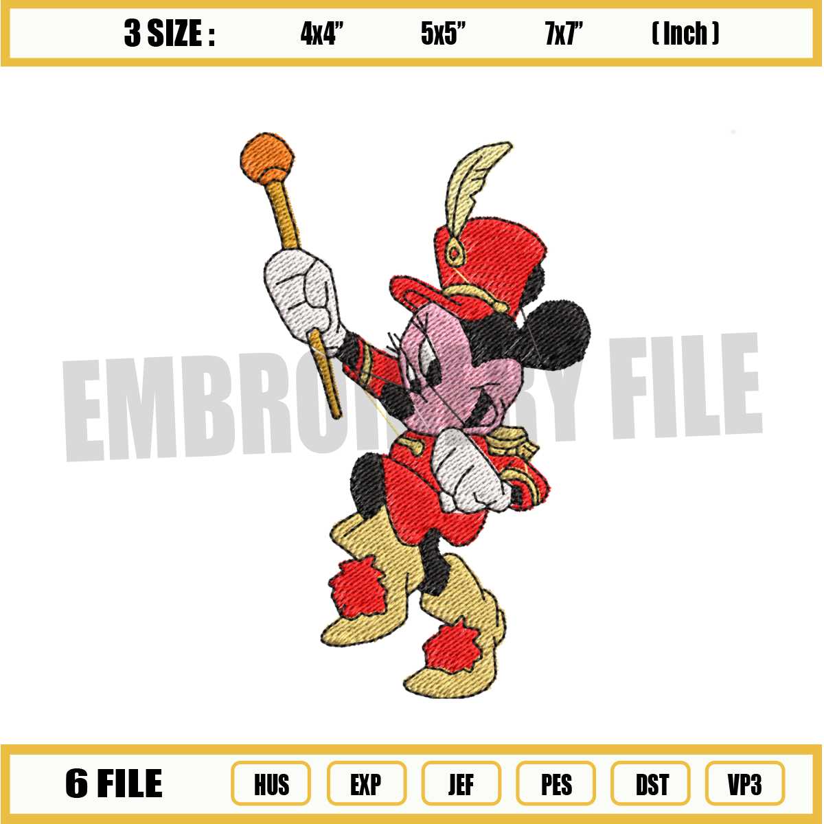 Mickey Mouse Disney Embroidery Design Png | Inspire Uplift