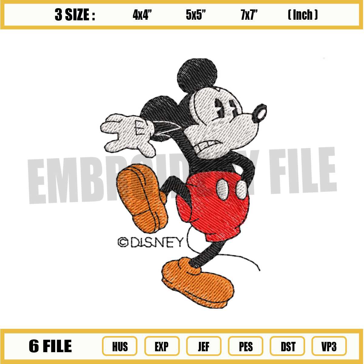 Mickey Disney Embroidery Design ,png | Inspire Uplift