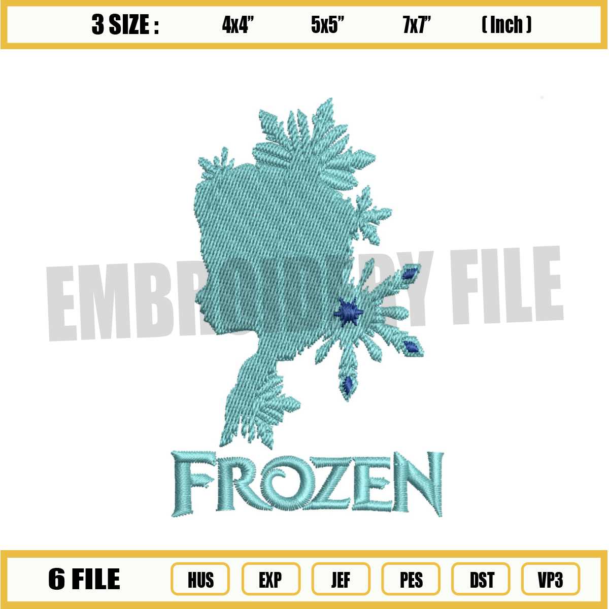 Frozen Elsa Snowflake Embroidery Png | Inspire Uplift