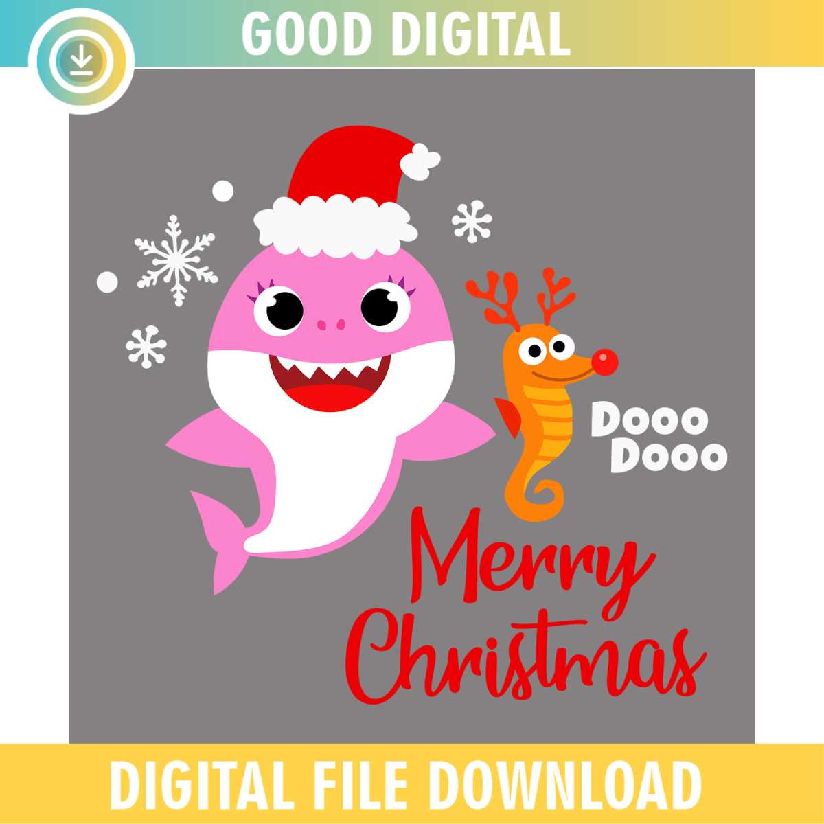 Merry Christmas Santa Baby Shark Dodo SVG | Inspire Uplift