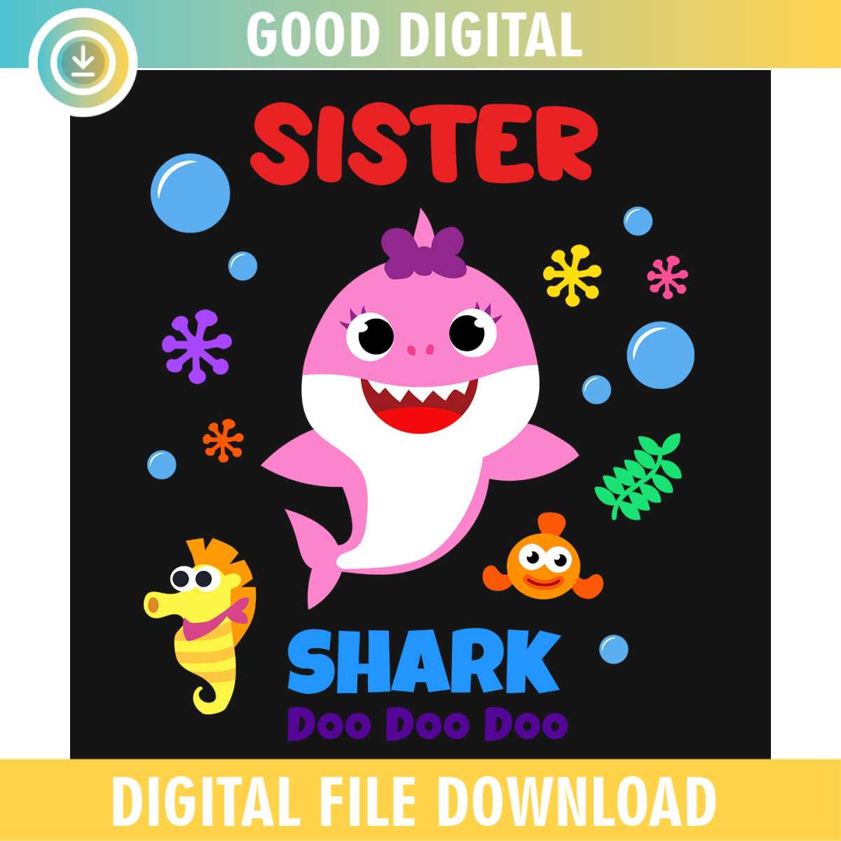 Sister Baby Shark Doo Doo SVG - Inspire Uplift