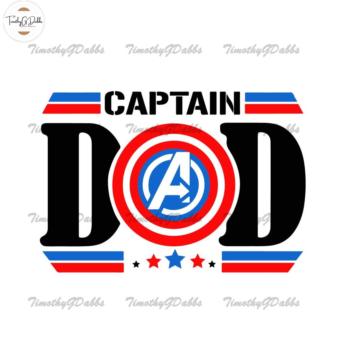 Captain Dad SVG, Captain America Shield SVG | Inspire Uplift