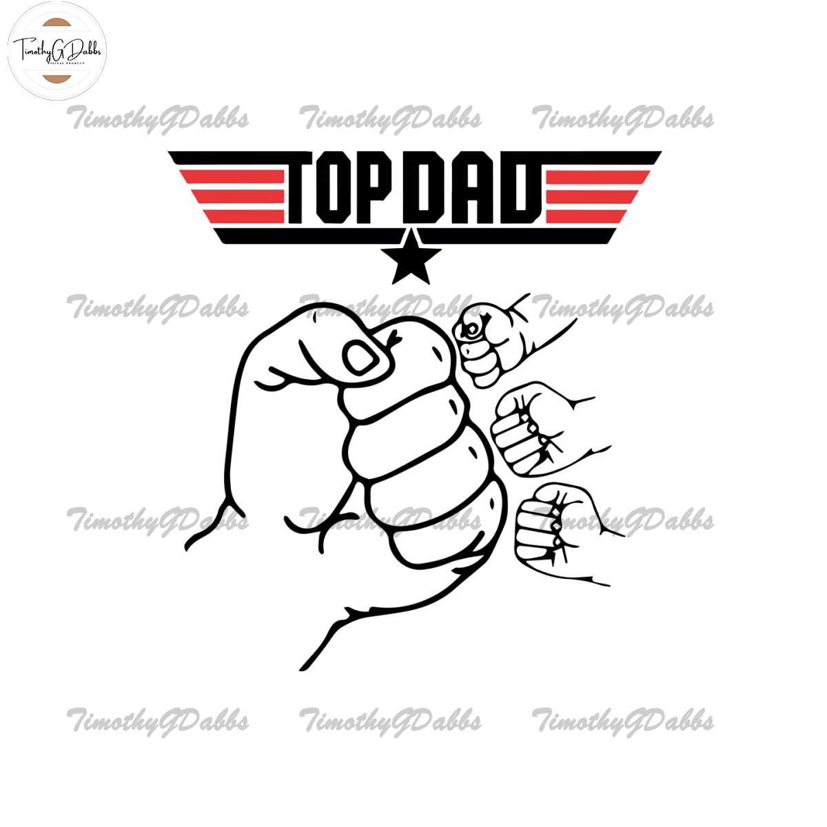 Top Dad Fist Bump Set SVG, Top Gun Dad SVG | Inspire Uplift