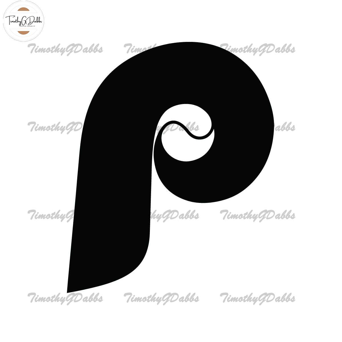 Phillies P Cricut Vector Clipart | Inspire Uplift