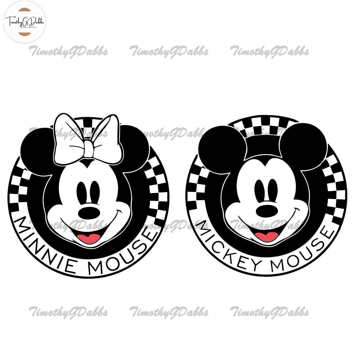 Bundle Checkered Mickey And Friends SVG | Inspire Uplift