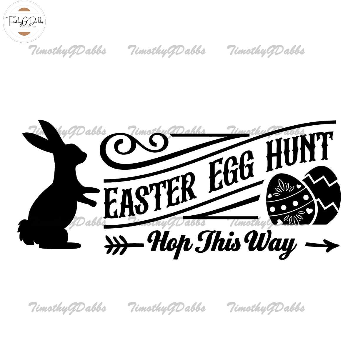 Easter Egg Hunt Hop This Way Svg | Inspire Uplift