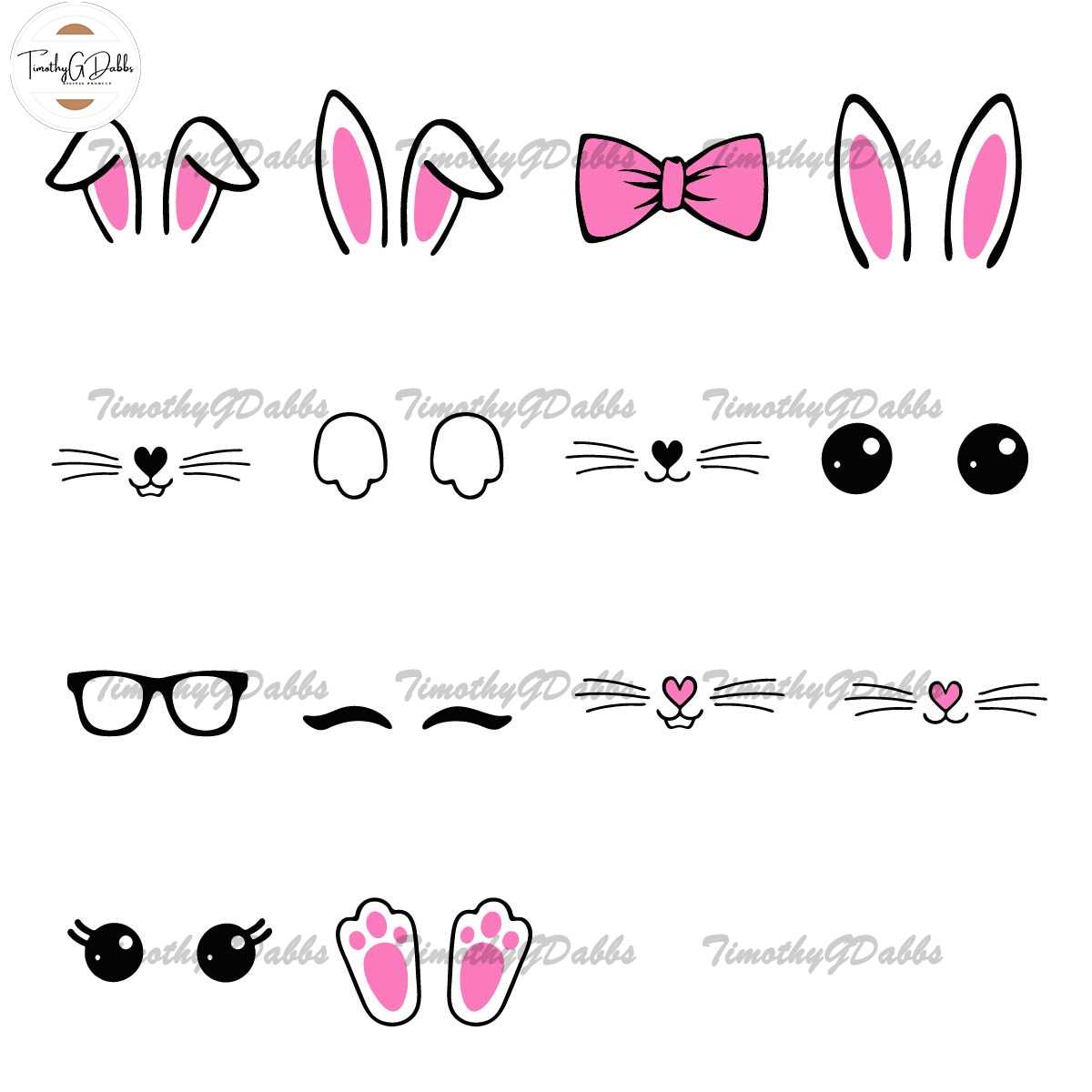Easter Bunny Svg, Bunny Ears Svg, Bunny Face Svg, Easter Bun | Inspire ...