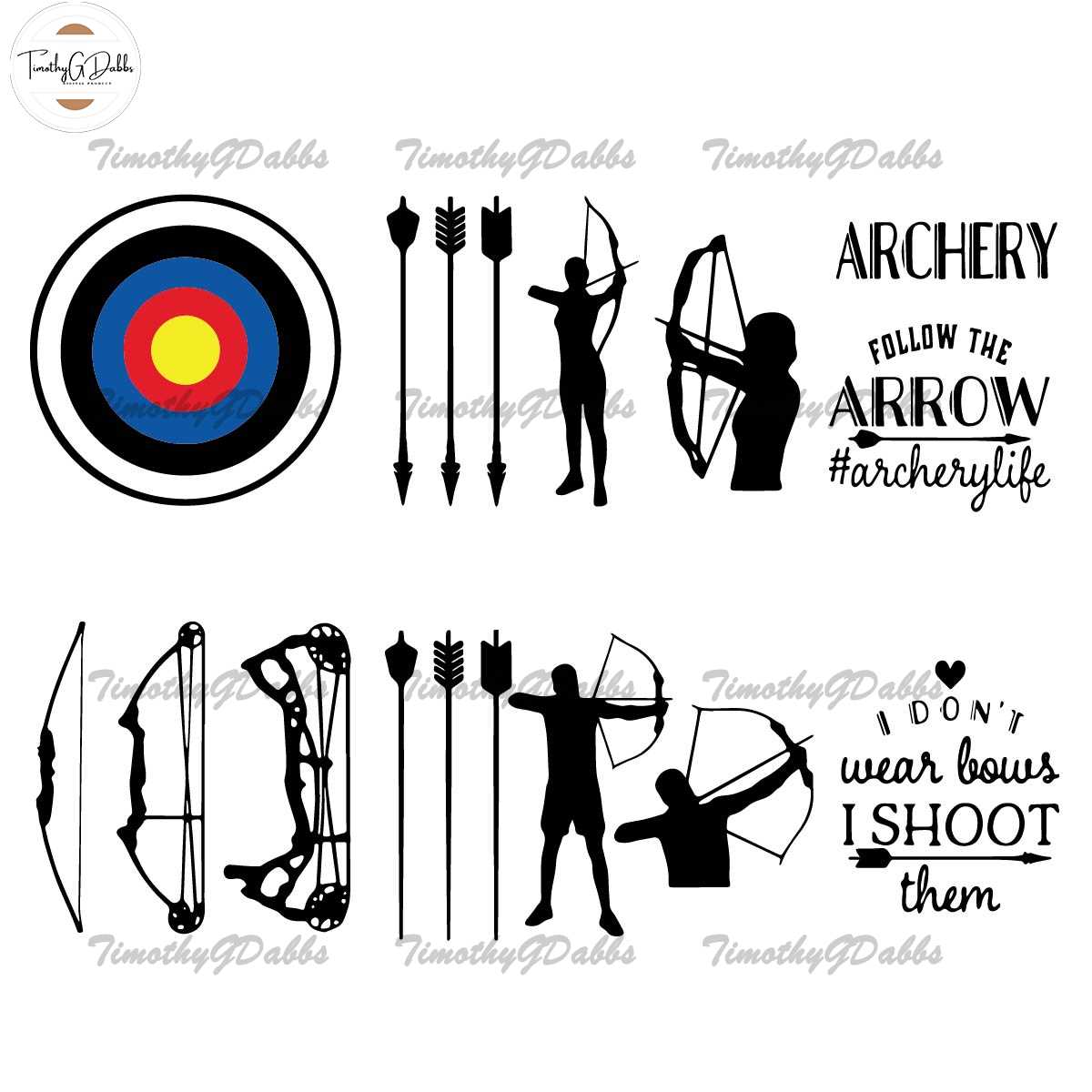 Archery Svg, Archery Png, Bow and Arrow Svg | Inspire Uplift