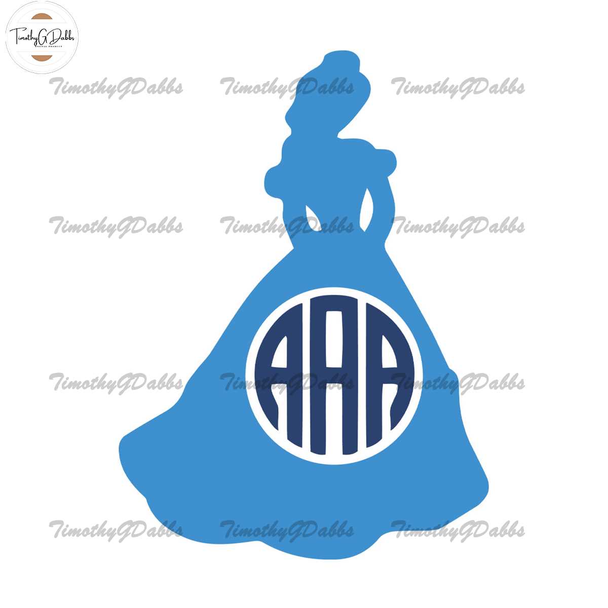 Disney Princess Monogram SVG Silhouette | Inspire Uplift