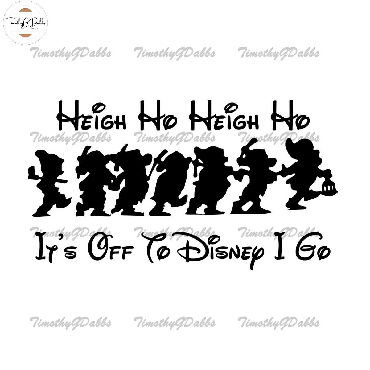 7 Dwarfs Heigh Ho It's Off To Disney I Go SVG | Inspire Uplift
