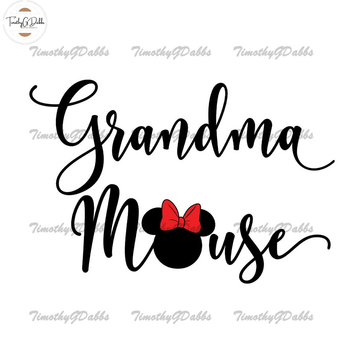 Grandma Minnie Mouse SVG | Inspire Uplift