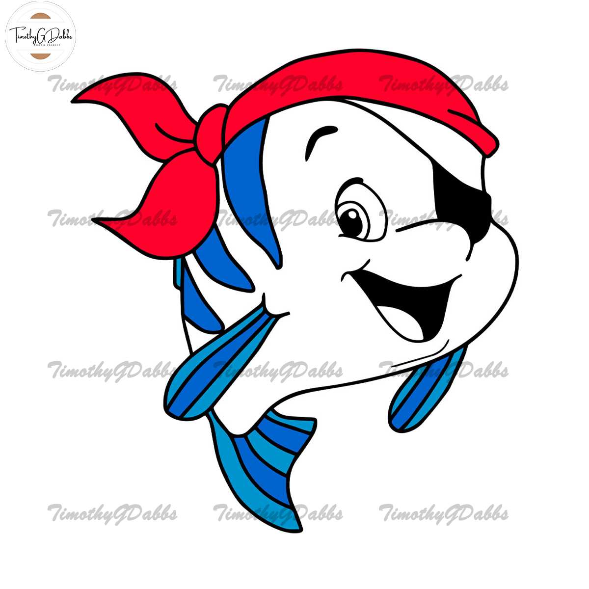 Disney Little Mermaid Flounder Fish SVG | Inspire Uplift