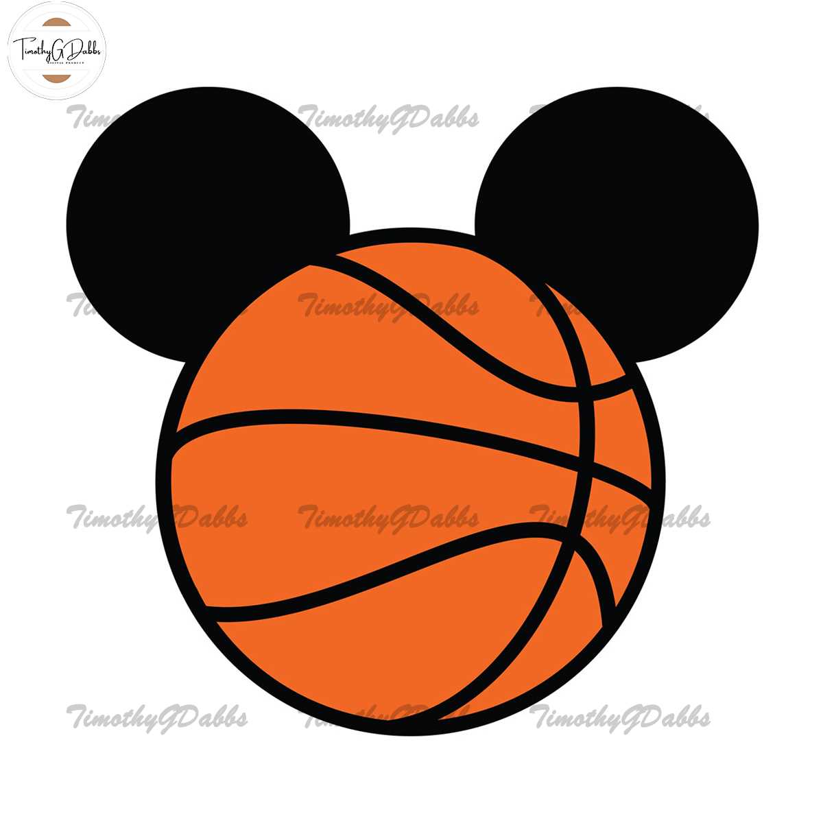 Mickey Mouse Basketball Ball Pattern SVG | Inspire Uplift