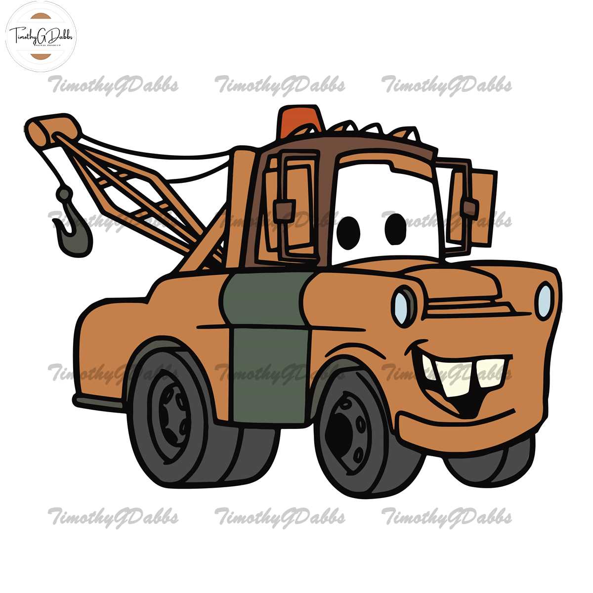Cars Tow Mater Svg Clip Art Files | Inspire Uplift