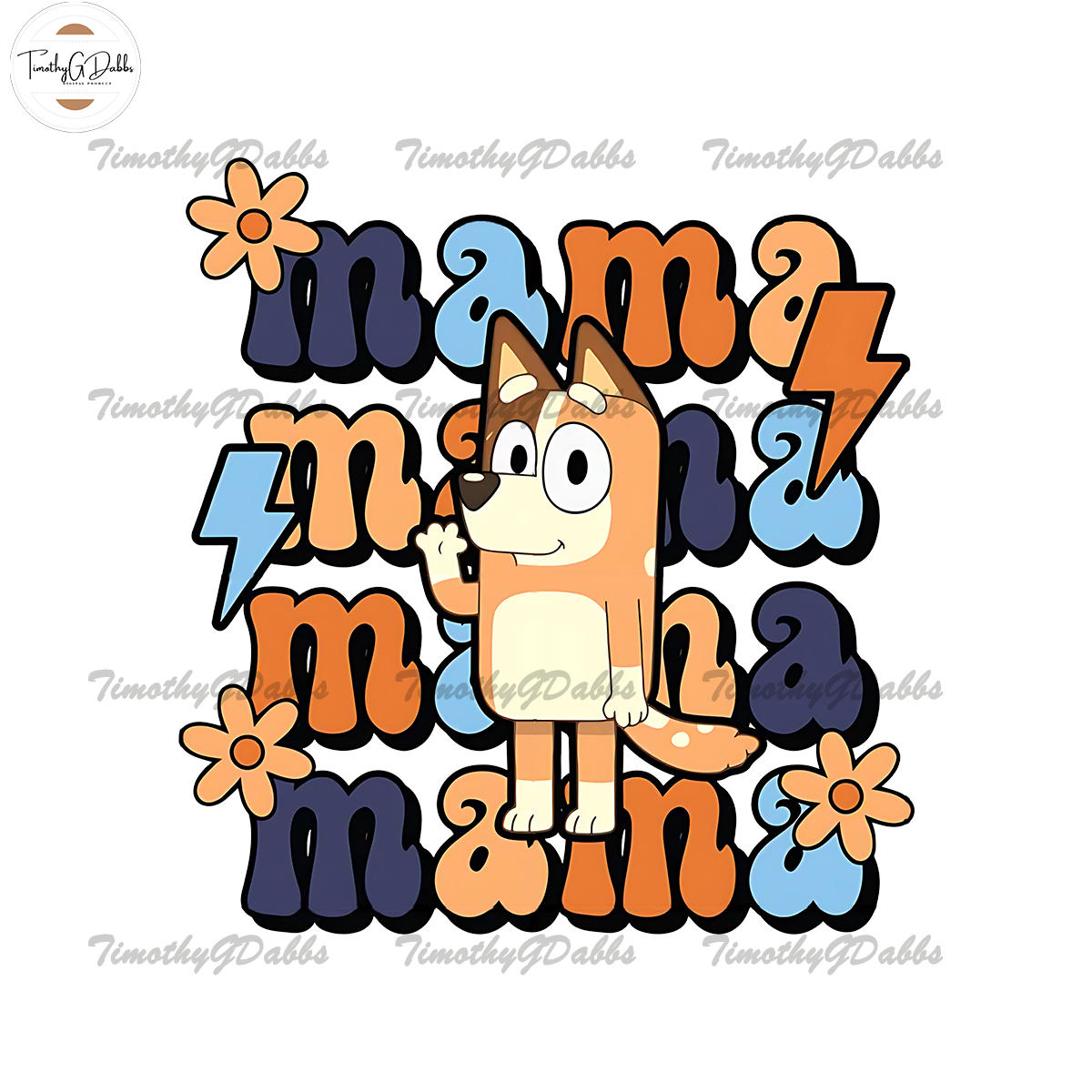 Bluey Mama Background PNG Best Sublimation Design Download,F | Inspire ...