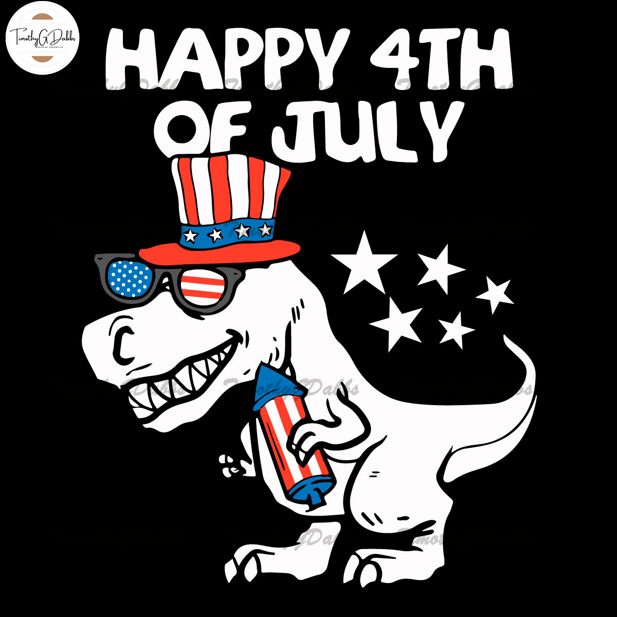 Kids Happy 4th Of July SVG PNG, Dinosaur Fourth Of July SVG, | Inspire ...