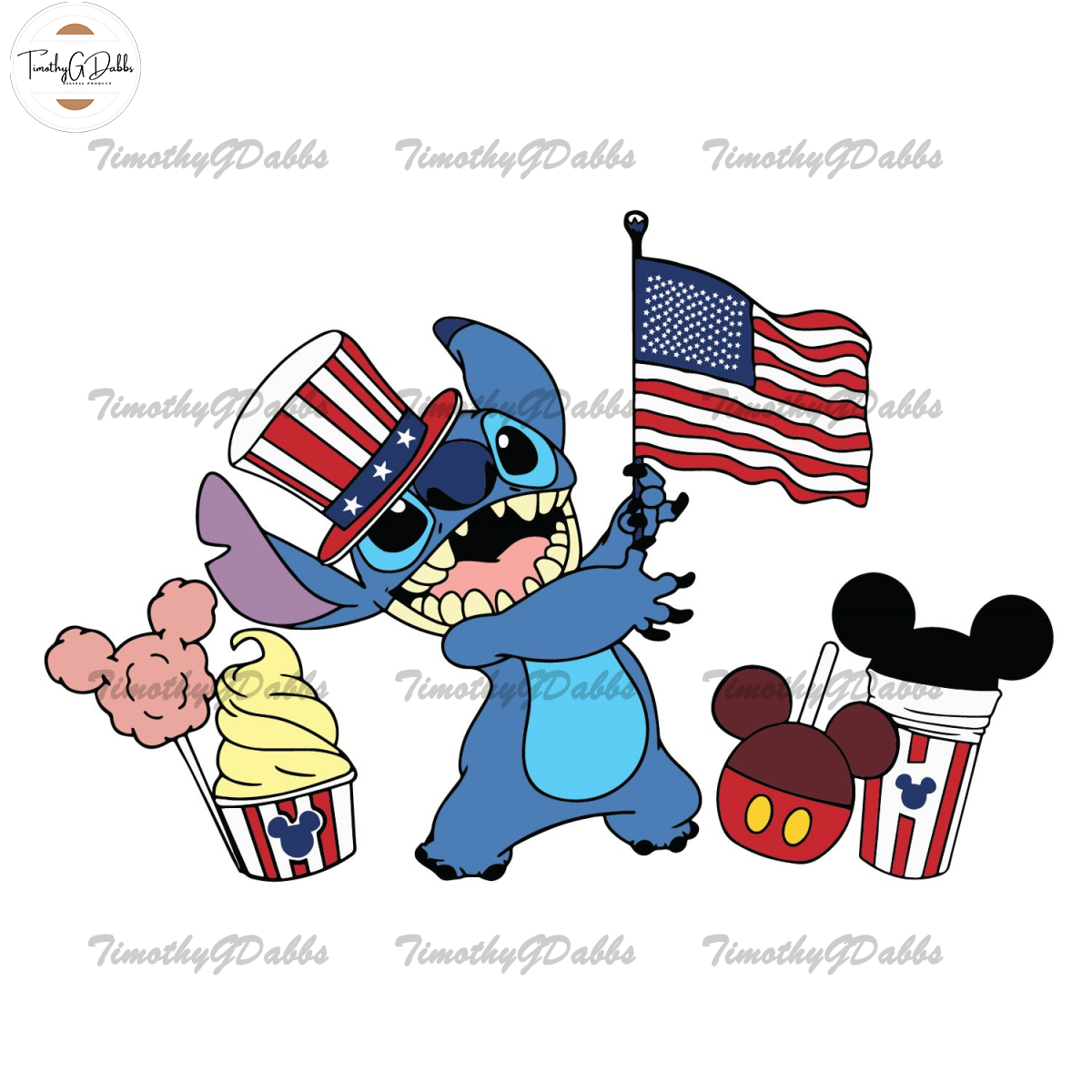 Disney Stitch 4th Of July SVG PNG, Funny Stitch Snacks Ameri | Inspire ...