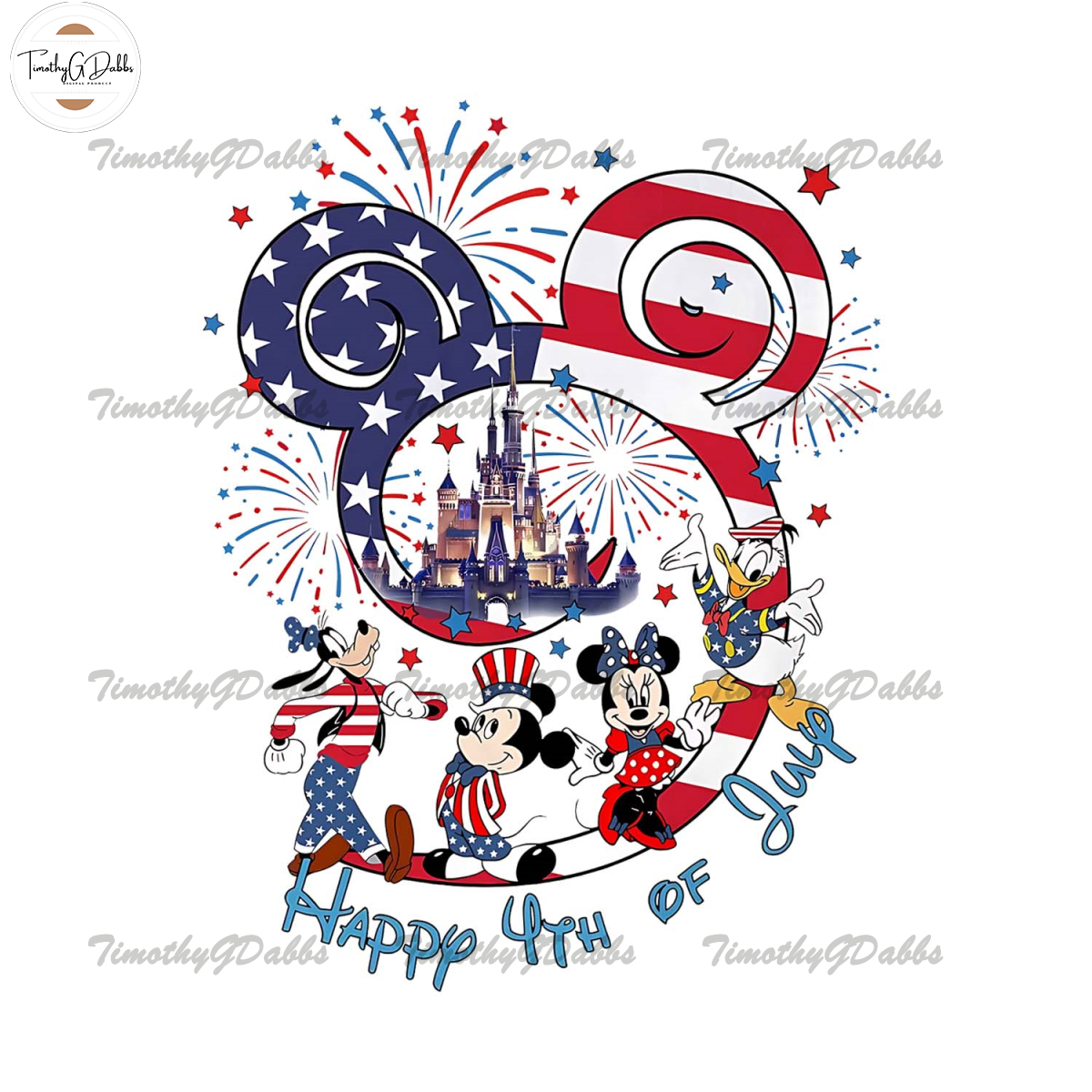 Patriotic Mickey and Friends Png, Happy Independence Day 202 | Inspire ...