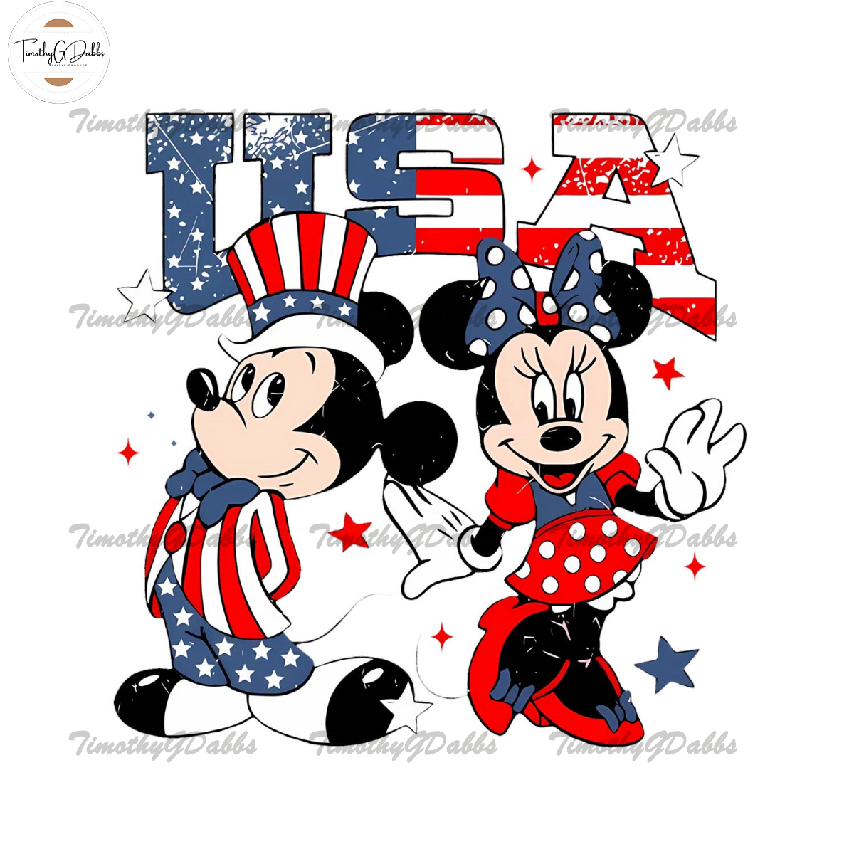 Mickey and Minnie USA PNG, Disney American 4th of July PNG, | Inspire ...