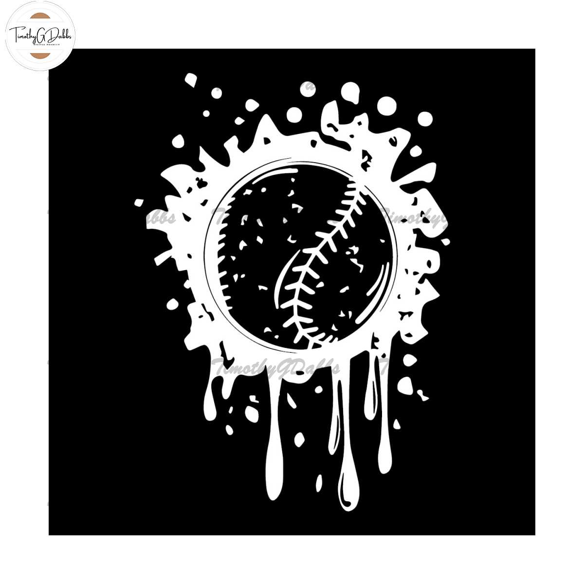 Dripping Baseball SVG, Splatter Baseball SVG, Splash SVG, Ba | Inspire ...