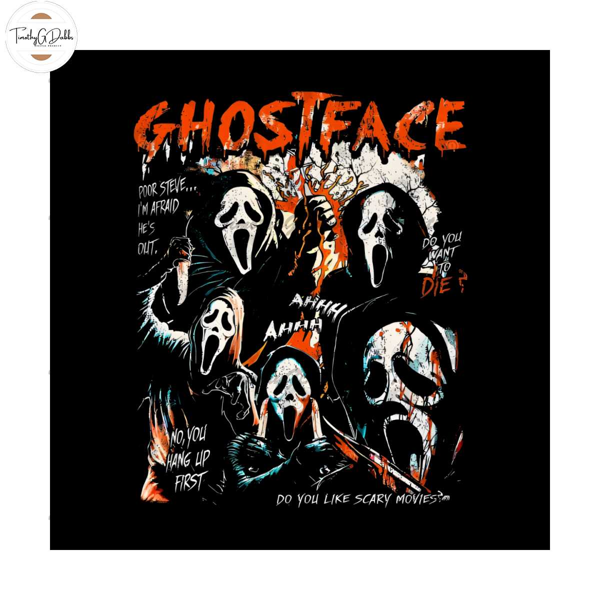 Vintage Scream Ghostface PNG, Horror Movie PNG, Let's Watch | Inspire ...