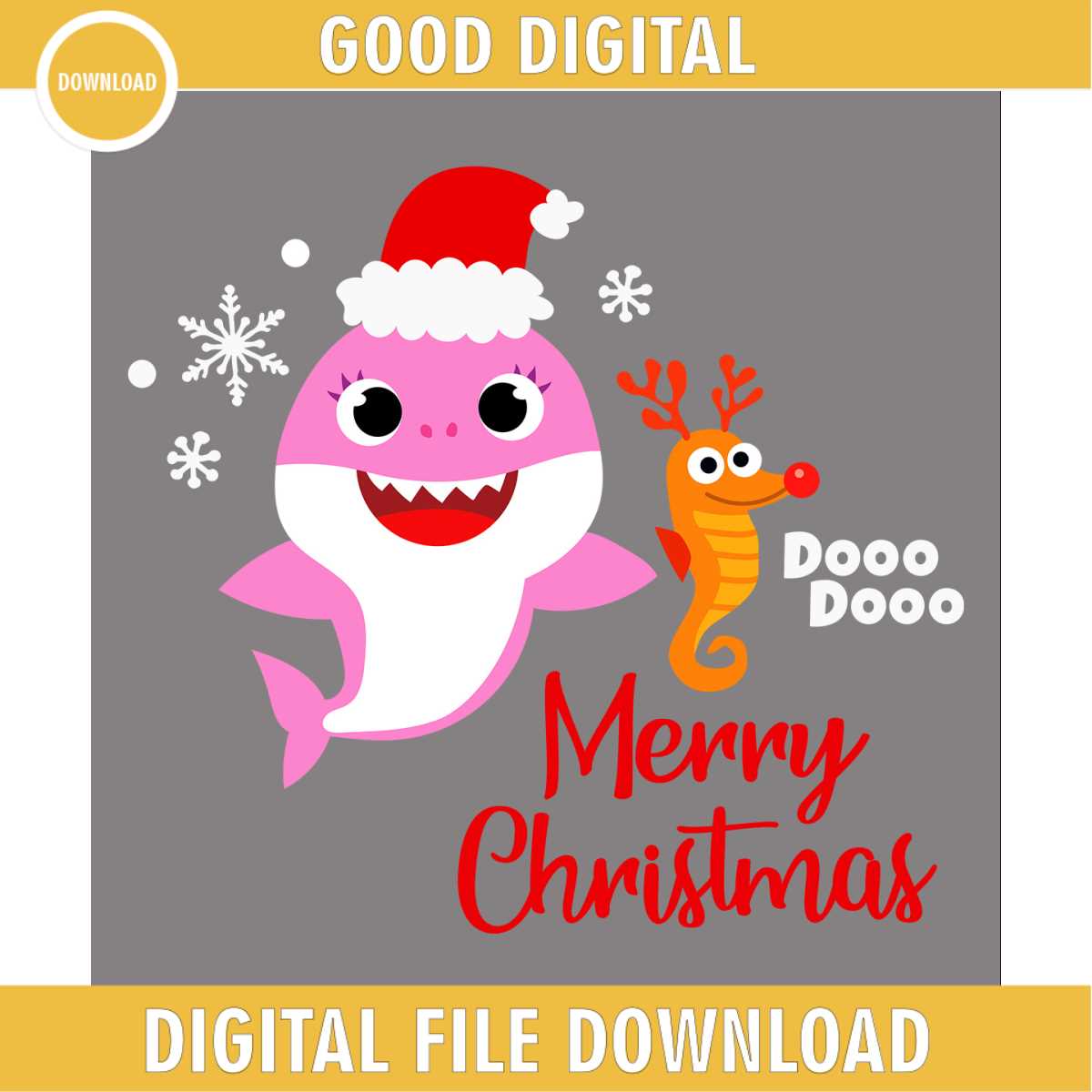 Merry Christmas Santa Baby Shark Dodo SVG | Inspire Uplift